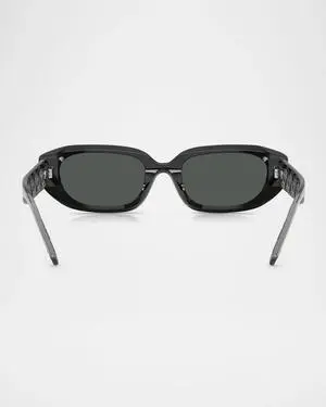Tory Burch Ty7219u Rectangular Sunglasses - Black