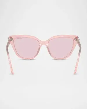 SWAROVSKI Sk6039 Cat-eye Sunglasses - Milky Pink