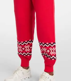 The Upside Keystone Embroidered Sweatpants - Red