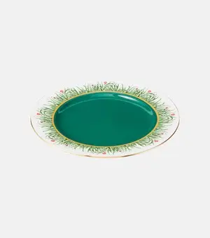 La DoubleJ Libellula Porcelain Charger Plate - Multicoloured