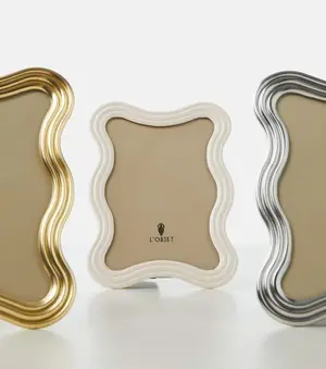 L'Objet Ripple Platinum-plated Picture Frame