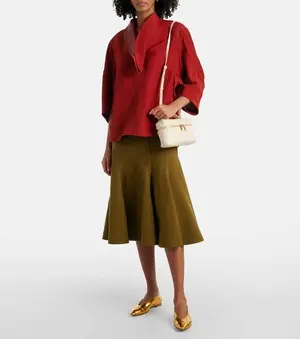 Bottega Veneta Sofia Metallic Leather Ballet Flats - Gold