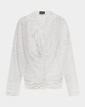 Giorgio Armani Giorgio Armani Embellished Tulle Blouse - Multi
