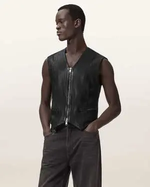 ALLSAINTS Davies Leather Vest