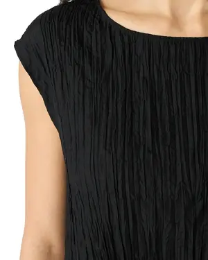 Eileen Fisher Crushed Silk Ballet Neck Top