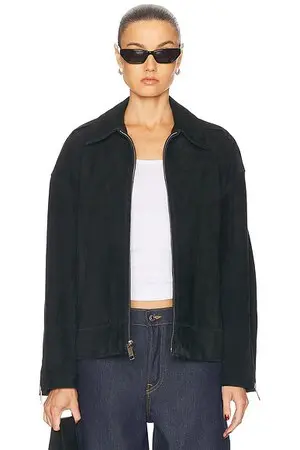 GRLFRND Alek Suede Jacket - Black