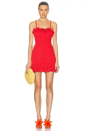 PatBO Papillon Jacquard Flutter Mini Dress