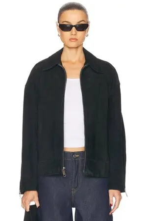 GRLFRND Alek Suede Jacket - Black