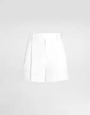 Dolce & Gabbana Dolce & Gabbana Cotton Gabardine Shorts With Double Darts White