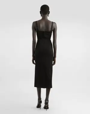 Dolce & Gabbana Jersey Milano Rib Sheath Dress