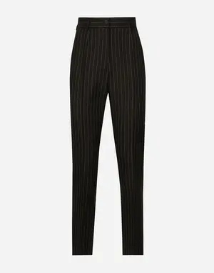 Dolce & Gabbana Tailored Pinstripe Wool Pants - Multicolor