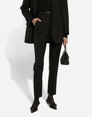 Dolce & Gabbana Tailored Pinstripe Wool Pants - Multicolor