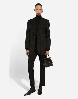 Dolce & Gabbana Tailored Pinstripe Wool Pants - Multicolor