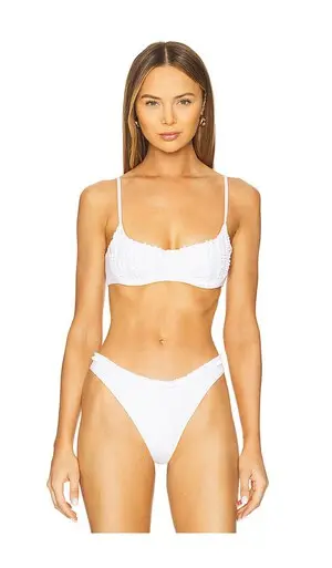 Frankies Bikinis Cola Bikini Top - Optic White
