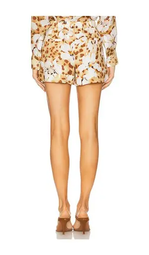 KARINA GRIMALDI Printed Linen Shorts