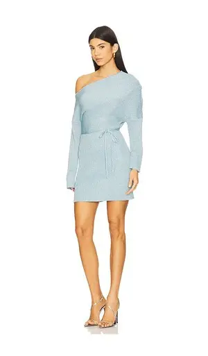 NEVER FULLY DRESSED One Shoulder Metallic Mini Dress