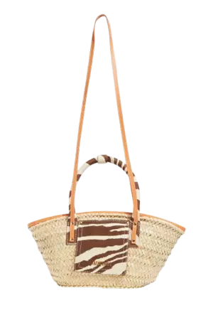 Jacquemus Le Panier Soli Raffia Tote Beige