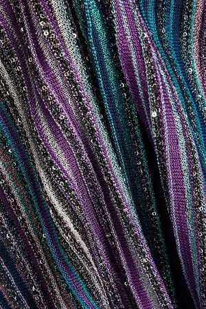 Missoni Sequin-embellished Metallic Striped Mini Dress