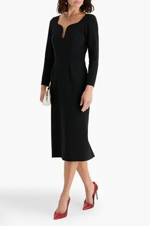 Carolina Herrera Crepe Midi Dress - Black