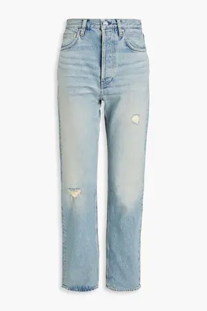 Women's Distressed Straight Leg Jeans