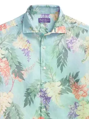 Ralph Lauren Purple Label Floral-print Shirt - Blue