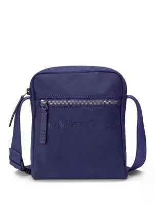 Polo Ralph Lauren Embossed-logo Shoulder Bag - Blue