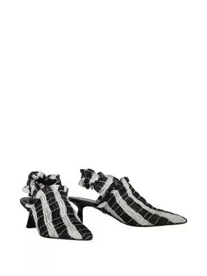 AMY CROOKES Striped Pumps