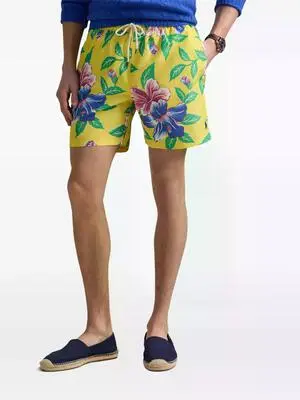 Polo Ralph Lauren Floral-print Swim Shorts - Yellow