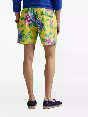 Polo Ralph Lauren Floral-print Swim Shorts - Yellow