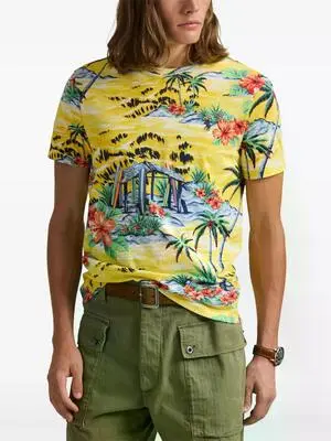 Ralph Lauren Surf-print T-shirt - Yellow
