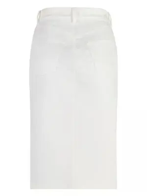St. John Tailored Denim Midi Skirt