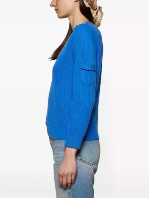 Victoria Beckham V-neck Knitted Sweater - Blue
