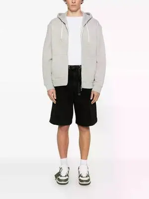 WHITE SAND Twill Bermuda Shorts - Black