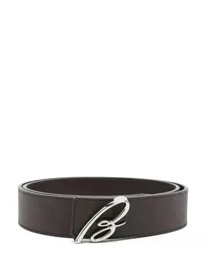 Brioni Logo-buckle Belt - Brown