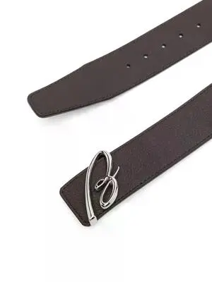 Brioni Logo-buckle Belt - Brown