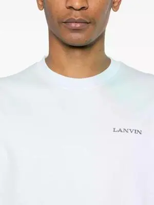 LANVIN Logo-embroidered T-shirt - Blue