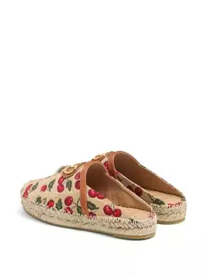 Valentino Garavani Vlogo Signature Cherryfic Motif Mule 25mm - Neutrals