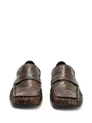 JIL SANDER Leather Loafers - Brown
