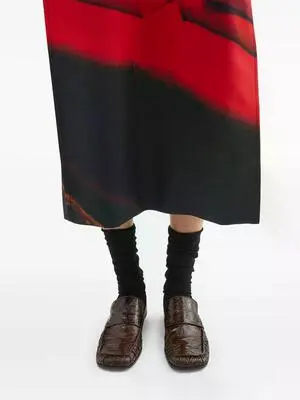 JIL SANDER Leather Loafers - Brown