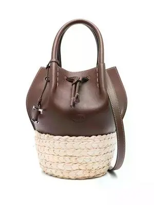 TOD'S Mini Straw Bucket Bag