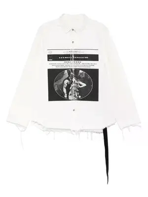 Rick Owens Logo-print Outershirt - White