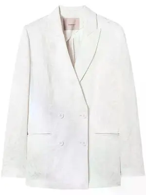 TWINSET Woven Blazer - 00282_neve