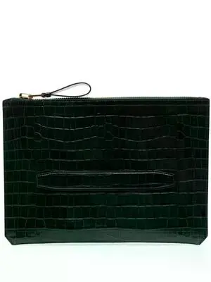 TOM FORD Leather Clutch Bag - Green