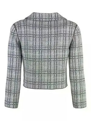 St. John Check Patterned Double-breasted Jacket