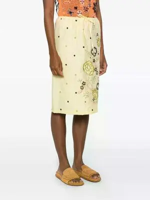 Kenzo Peonies Midi Skirt