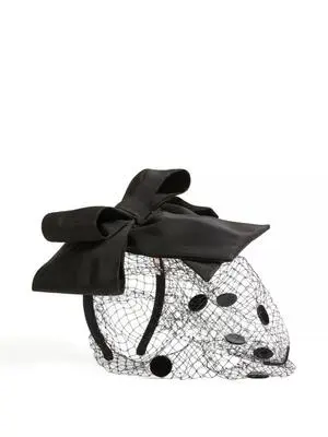 Valentino Garavani Vlogo Signature Veil Headband - Black
