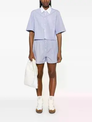 SPORTY & RICH Striped Shorts - Blue