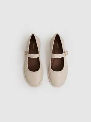 REISS Nicole Leather Mary Jane Shoes