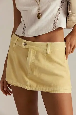 Free People We The Free Gallivanting Washed Skort - Double Butter