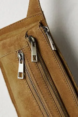 Free People Avalon Suede Sling Bag - Caramel